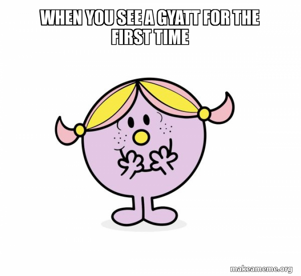 When you see a gyatt for the first time - Little Miss Meme Generator