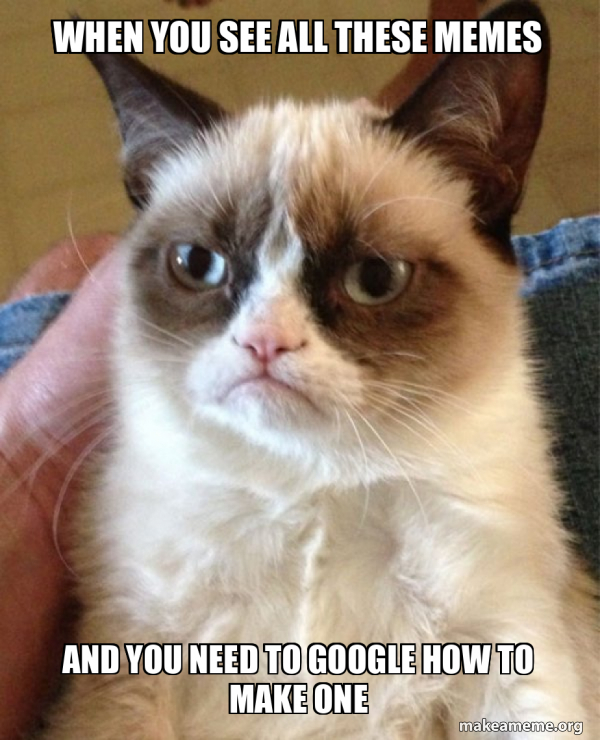 When you see all these memes And you need to google how to make one ...