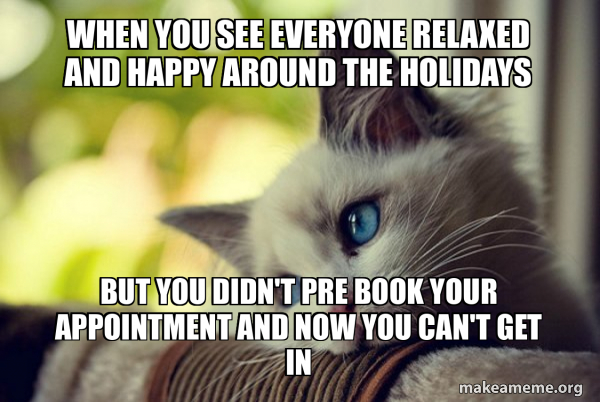 When you see everyone relaxed and happy around the holidays But you ...