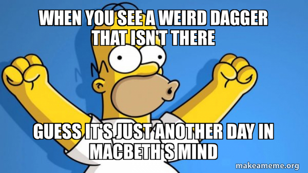 When you see a weird dagger that isn't there Guess it's just another ...