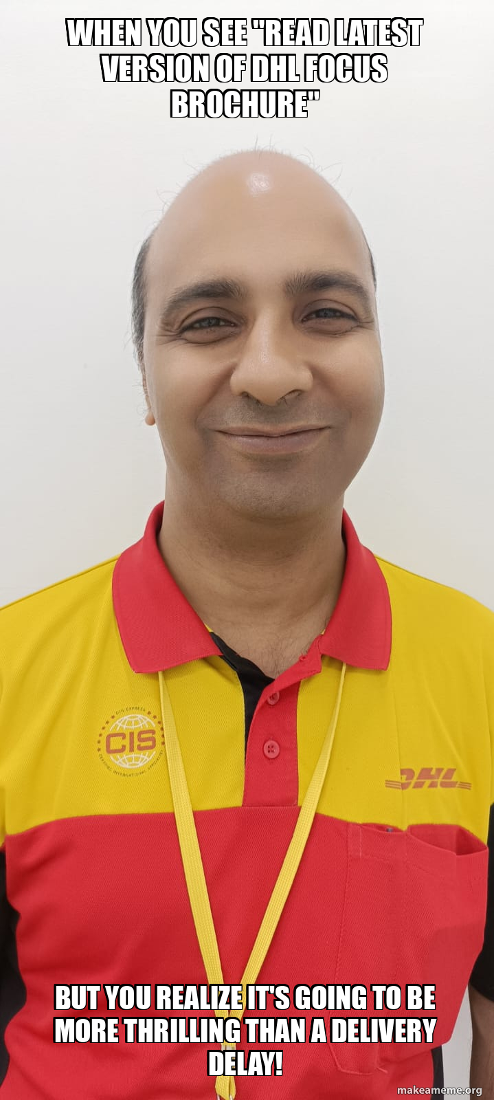 When you see "READ LATEST VERSION OF DHL FOCUS BROCHURE" But you ...