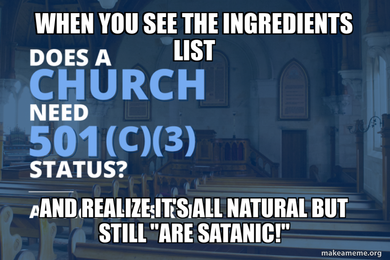 When you see the ingredients list and realize it's all natural but ...