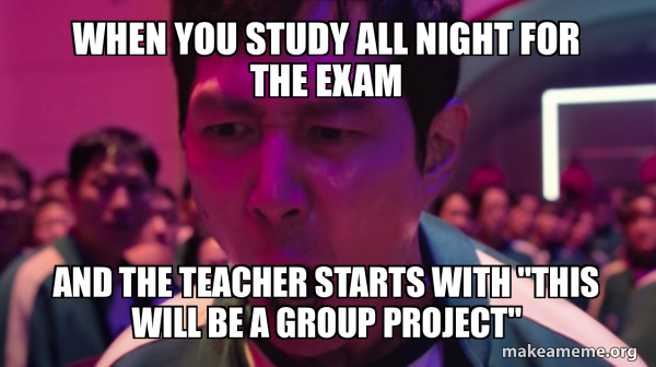 When you study all night for the exam And the teacher starts with "This ...