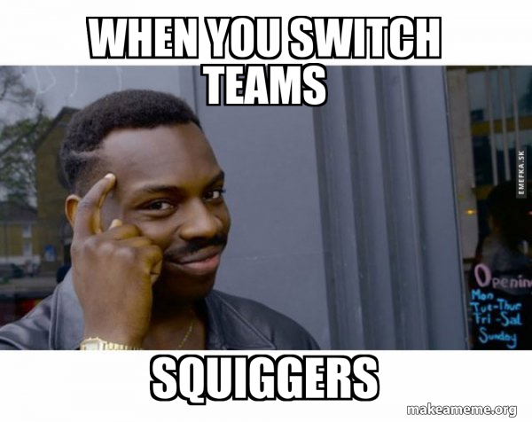 When you switch teams Squiggers - Roll Safe Black Guy Pointing at His ...