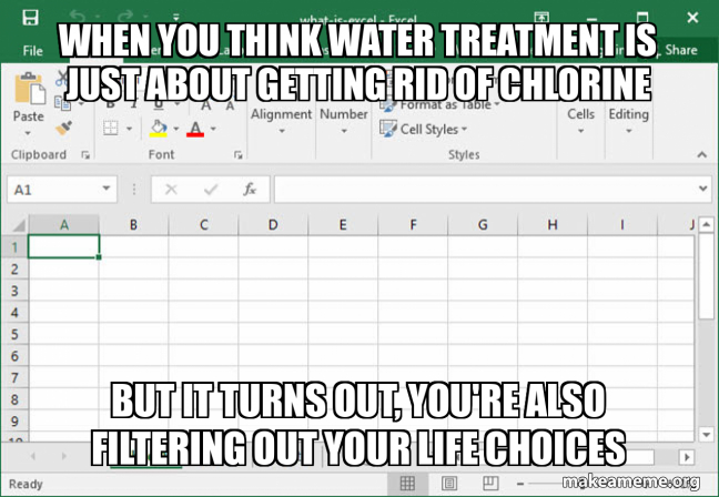 When you think water treatment is just about getting rid of chlorine ...