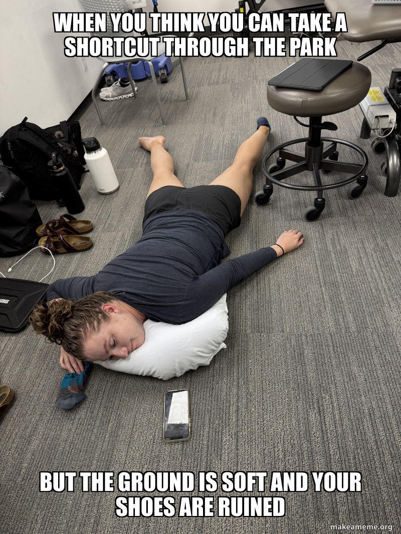 When you think you can take a shortcut through the park But the ground ...