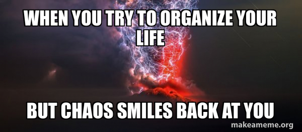 When you try to organize your life But chaos smiles back at you - The ...