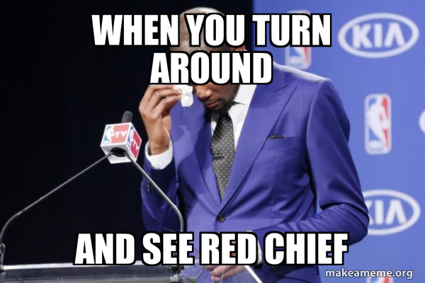 When you turn around and see Red Chief - Kevin Durant You Da The Real ...