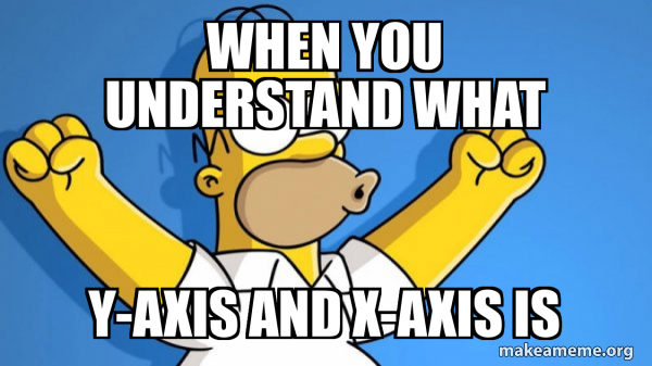 When you understand what Y-axis and x-axis is - Happy Homer Meme Generator