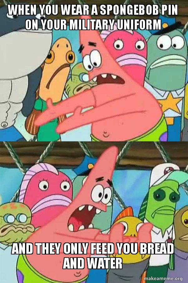 Spongebob Military Memes Patrick With A Military Hemet On | TikTok