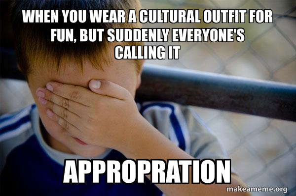 When you wear a cultural outfit for fun, but suddenly everyone's ...