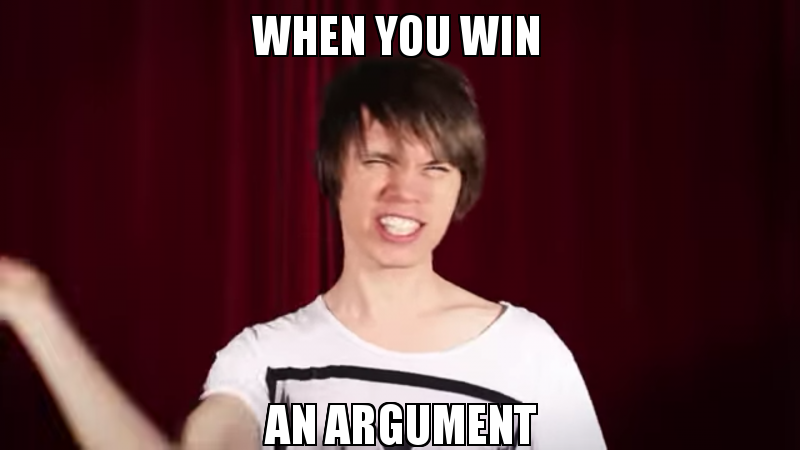 When you win an argument Meme Generator