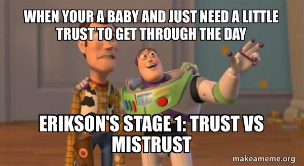 When your a baby and just need a little trust to get through the day ...