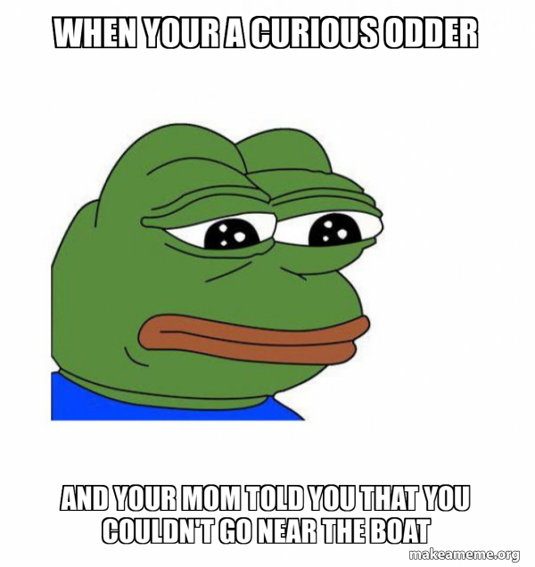 when your a curious odder and your mom told you that you couldn't go ...
