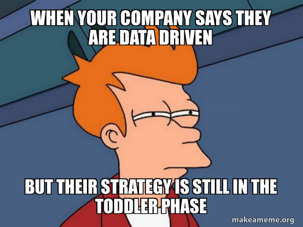 When your company says they are data driven But their strategy is still ...