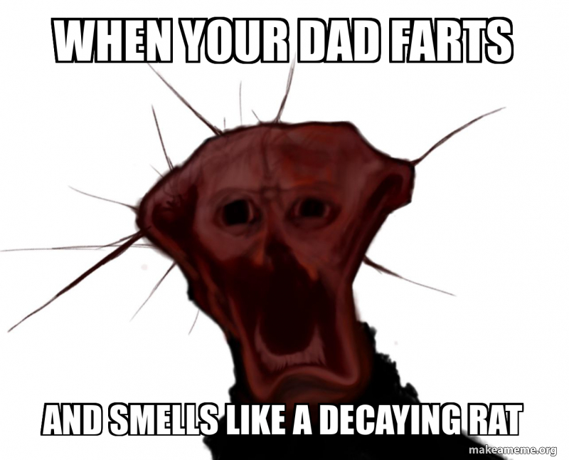 when your dad farts and smells like a decaying rat Meme Generator