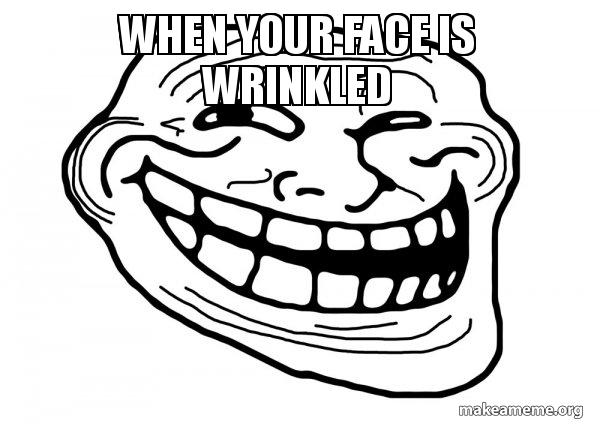 Wrinkled Face Meme An Old Woman With Good Funny Face Stock Photo,