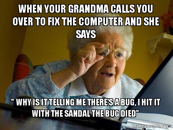 Grandma Computer Meme No Text