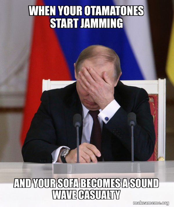 When your otamatones start jamming And your sofa becomes a sound wave ...