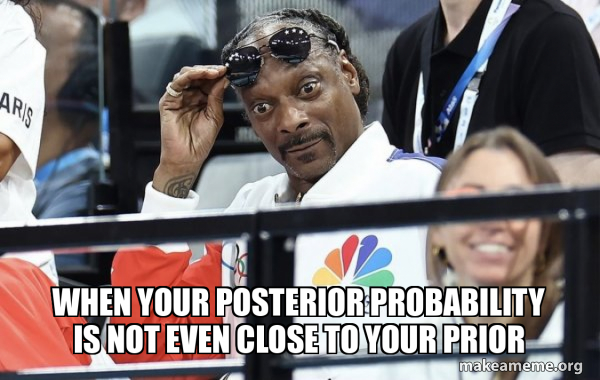 when your posterior probability is not even close to your prior - Snoop ...