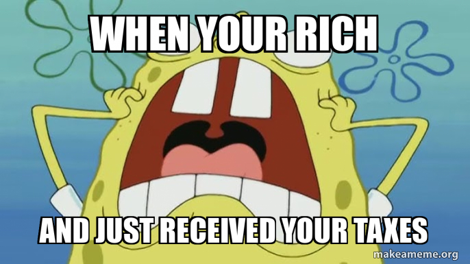 When your rich and just received your taxes Meme Generator