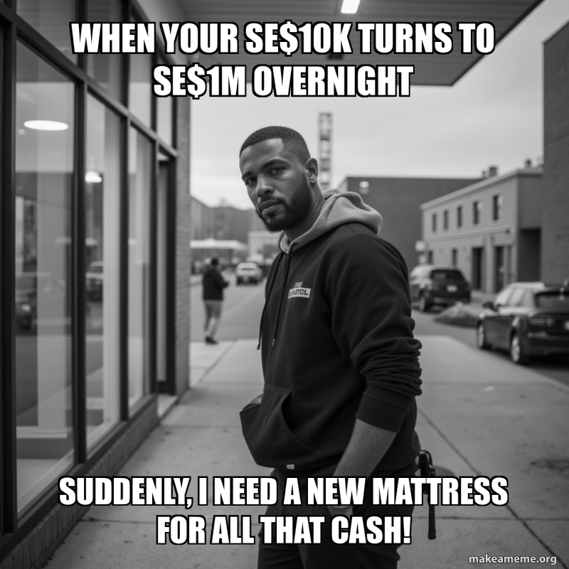 When your SE$10K turns to SE$1M overnight Suddenly, I need a new ...