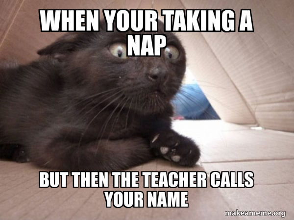 When your taking a nap But Then the teacher calls your name - Schitzo ...