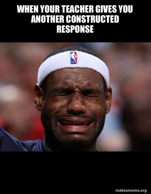 when your teacher gives you another constructed response - Lebron ...