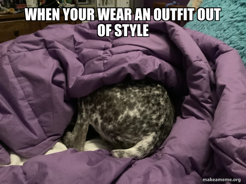 When your wear an outfit out of style Meme Generator