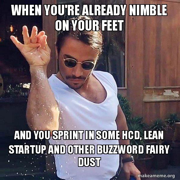 When you're already nimble on your feet and you sprint in some HCD ...