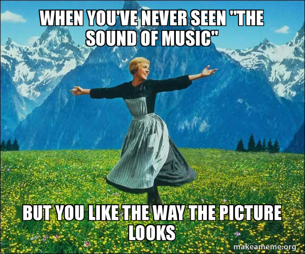 when you've never seen "the sound of music" but you like the way the ...