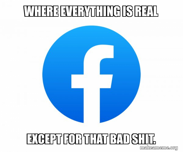 Where Everything Is Real Except for that bad shit. - Facebook Meme ...
