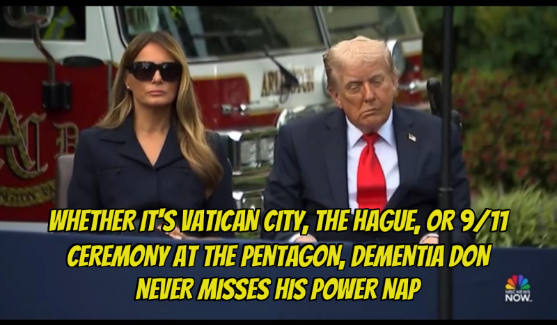 whether it's vatican city, the hague, or 9/11 ceremony at the pentagon ...