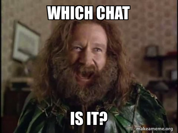 Which Chat Is it? - Robin Williams - What year is it? Jumanji Meme ...
