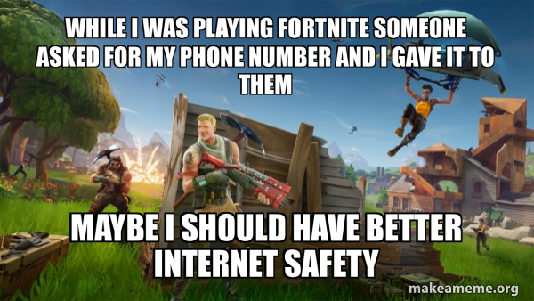While I was playing Fortnite SOMEONE asked for my phone number and i ...
