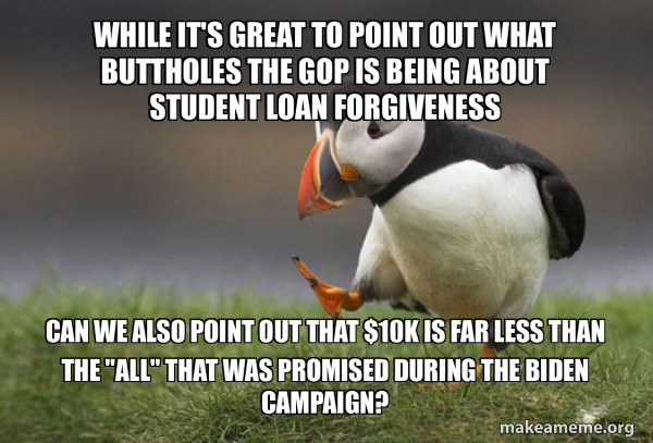 while it's great to point out what buttholes the GOP is being about ...