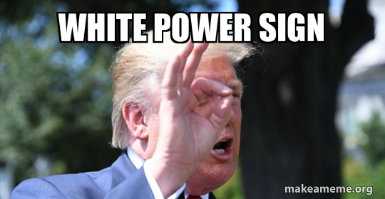 WHITE POWER SIGN Meme Generator