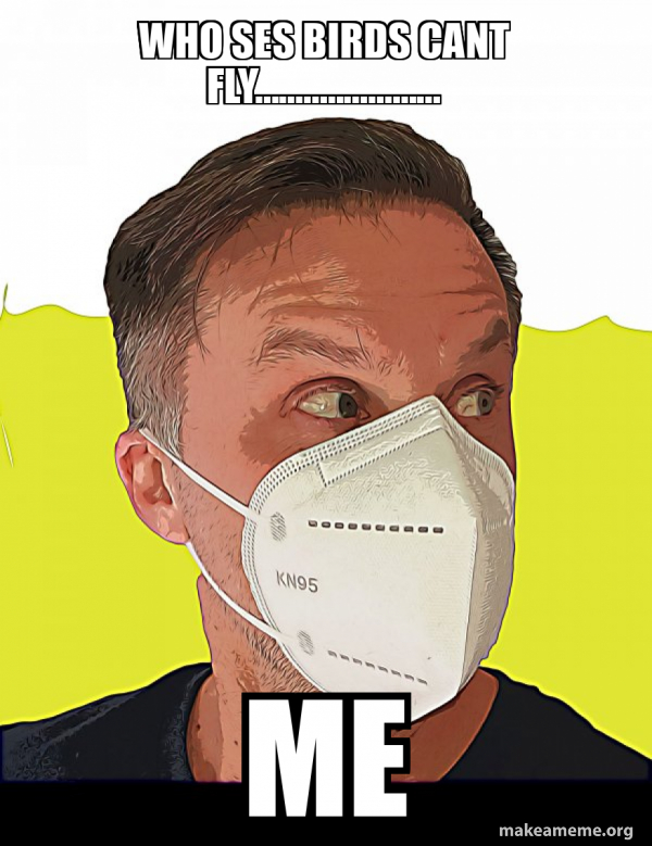 Who Ses birds cant fly....................... ME - Face Masks Meme ...