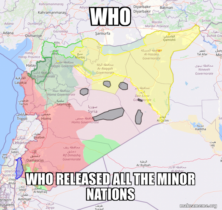 WHO WHO RELEASED ALL THE MINOR NATIONS Meme Generator