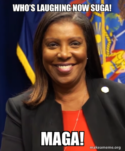 Who’s laughing now suga! maga! Meme Generator