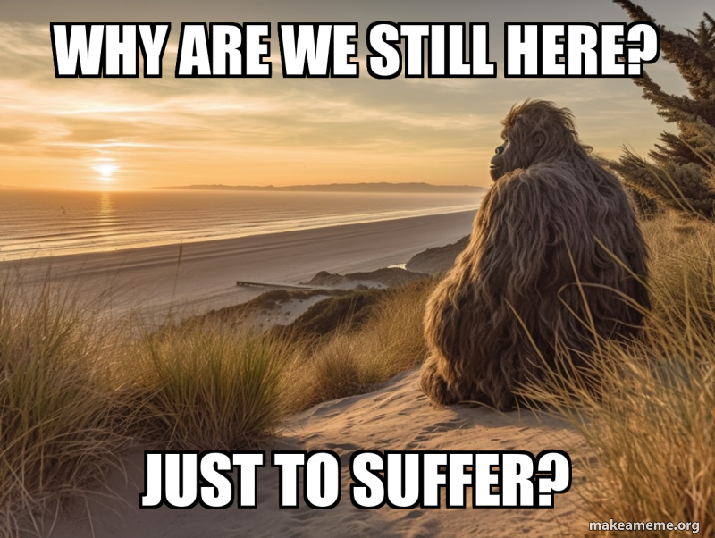 why are we still here? Just to suffer? Meme Generator