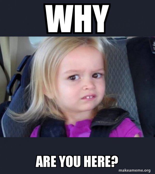 WHY ARE YOU HERE? - Side-Eyes Chloe Meme Generator