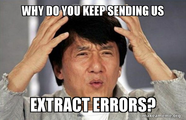 why do you keep sending us extract errors? - Jackie Chan Why? Meme ...