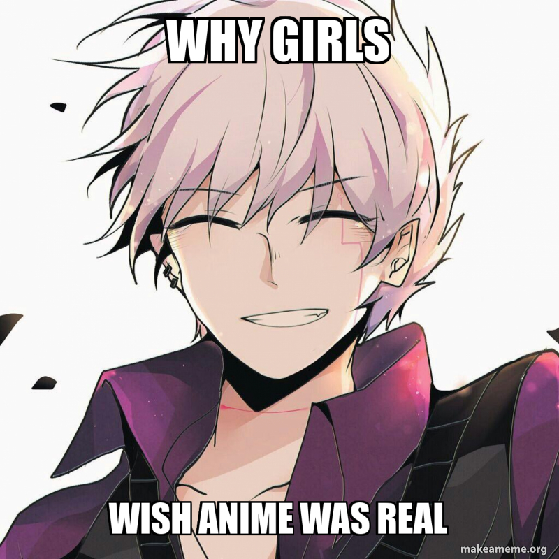 why girls WISH ANIME WAS REAL Meme Generator