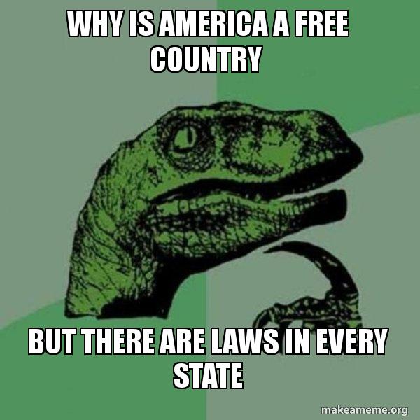Why is America a free country But there are laws in every state ...
