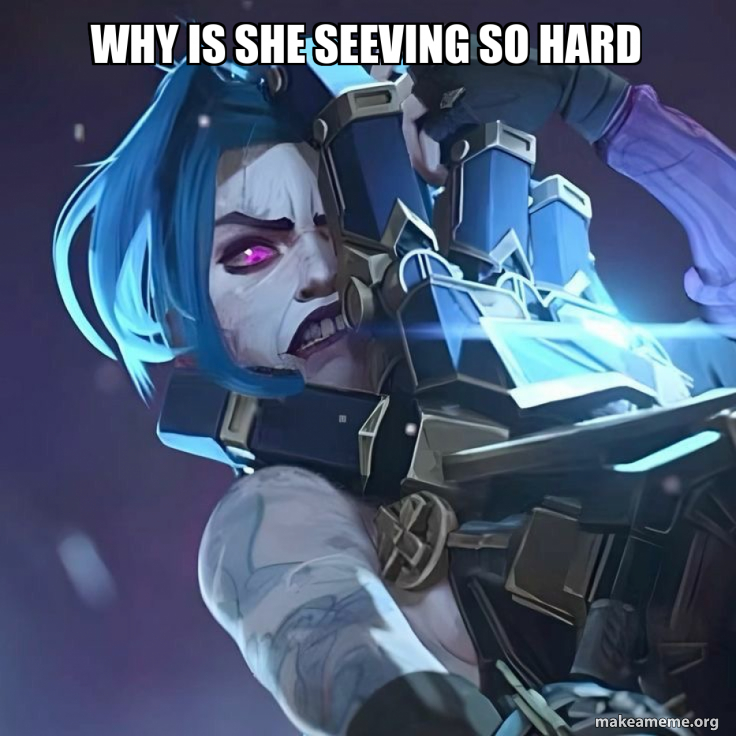 why is she seeving so hard Meme Generator