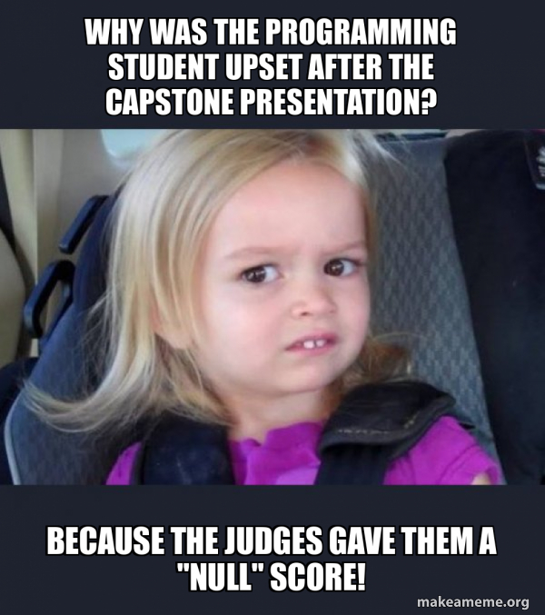 Why was the programming student upset after the capstone presentation ...