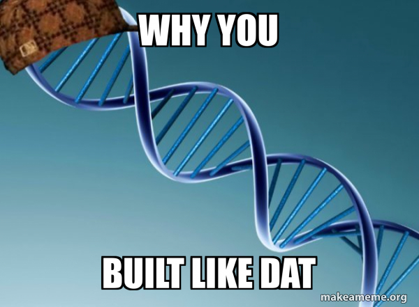 why you built like dat - Scumbag Genetics Meme Generator