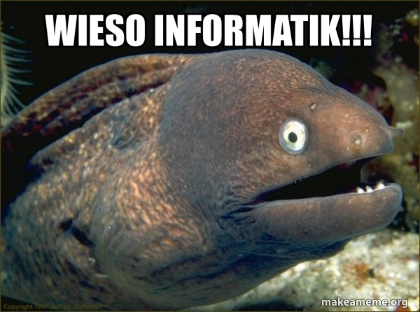 Wieso Informatik!!! - Bad Joke Eel Meme Generator