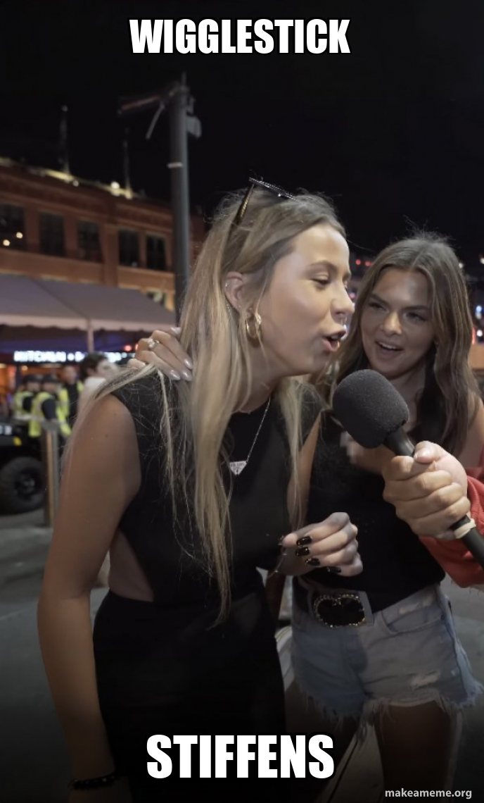 wigglestick stiffens - Hawk Tuah Meme Generator